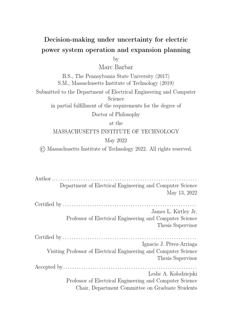 Barbar Mbarbar PhD EECS 2022 Thesis | PDF | Solar Power | Public Utility