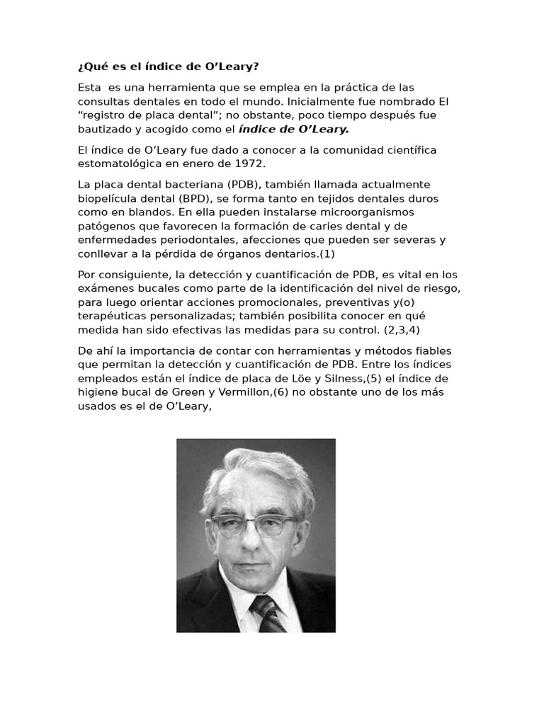 Indice de Oleary | PDF