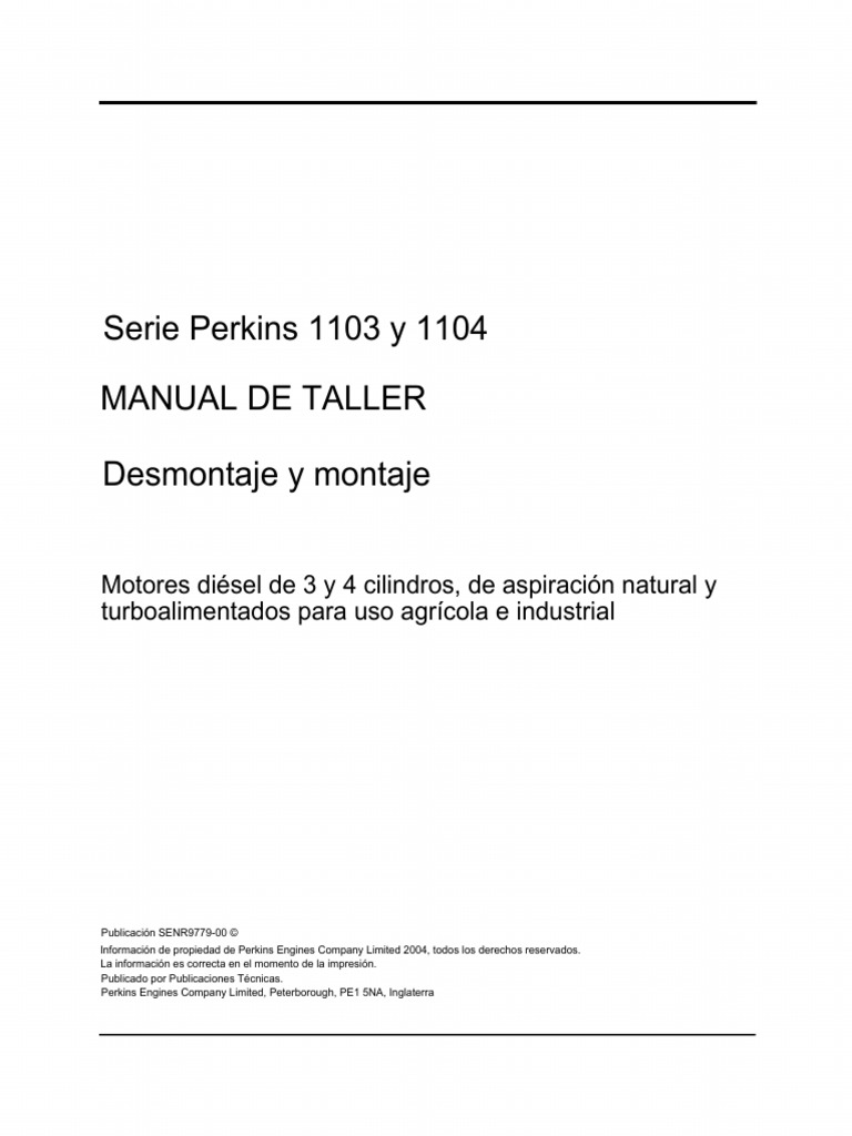1104 Perkins | PDF | Filtración | Inyección de combustible