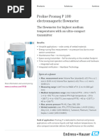 Endress-Hauser Proline Promag P 300 5P3B EN | PDF | Flow Measurement ...