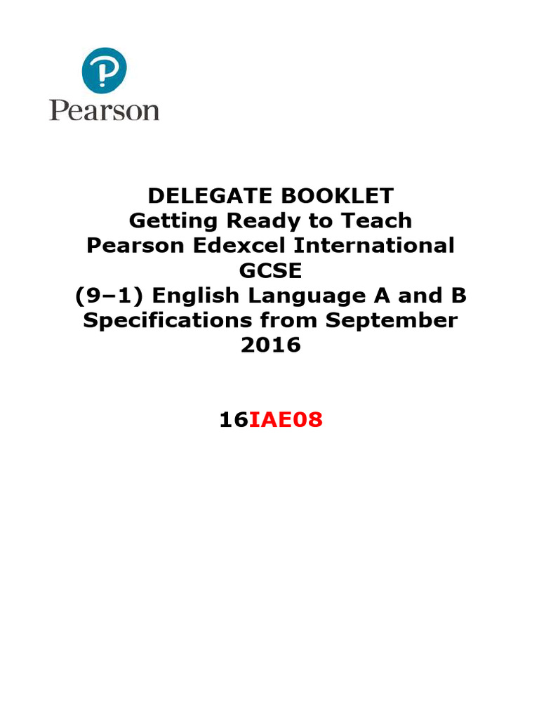 Teach Edexcel GCSE English Language | PDF | Educational Assessment And ...