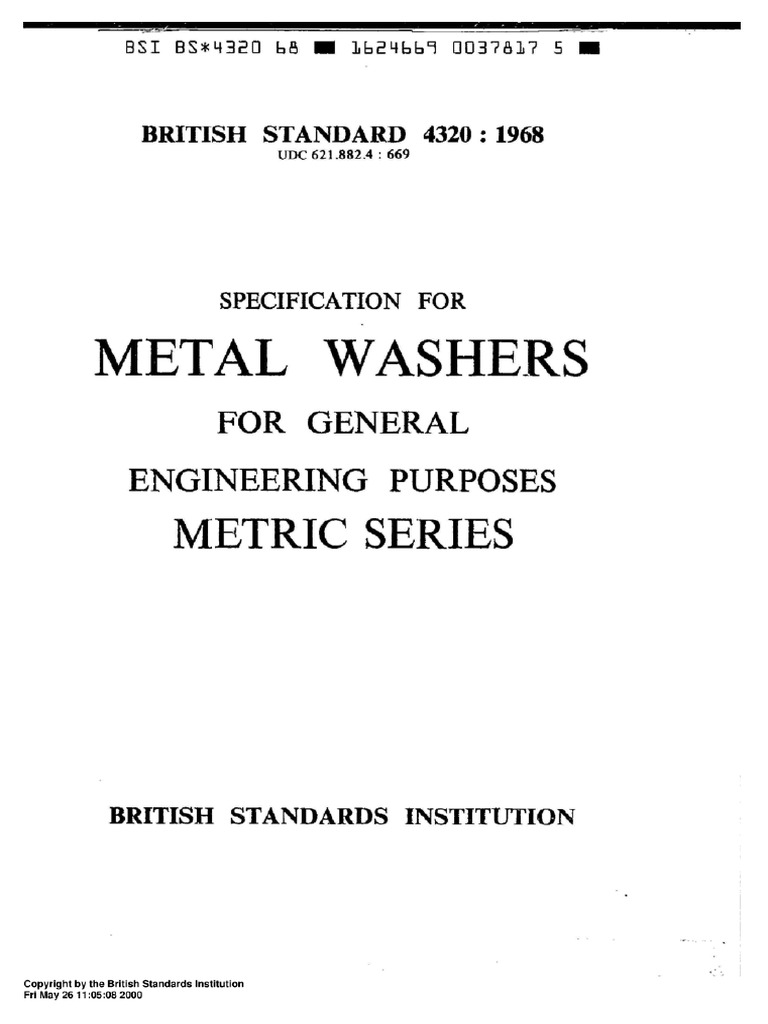 英国标准BS4320 | PDF
