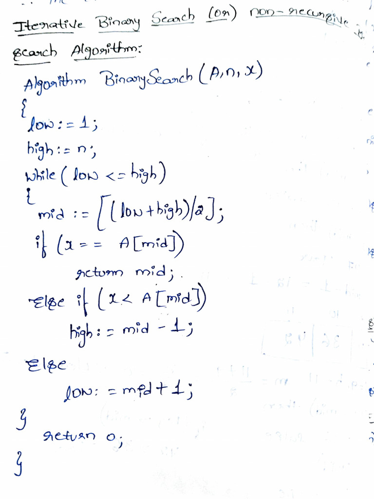 Binary Search and Time Complexity | PDF