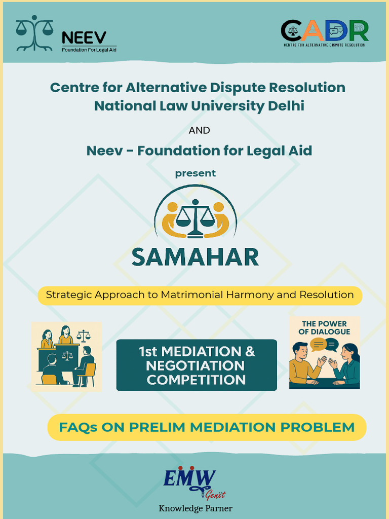 Faqs Preliminary Round Problem | PDF | Mediation