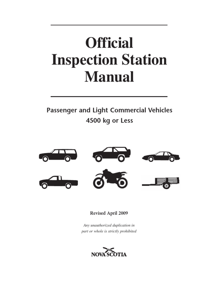 Nova Scotia MVI Inspection Manual | PDF | Truck | Trailer (Vehicle)