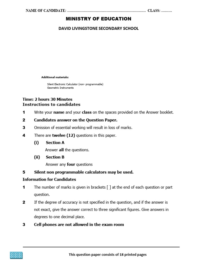 g12 Mock Exam 2025 Mathematics p2 | PDF | Significant Figures | Equations