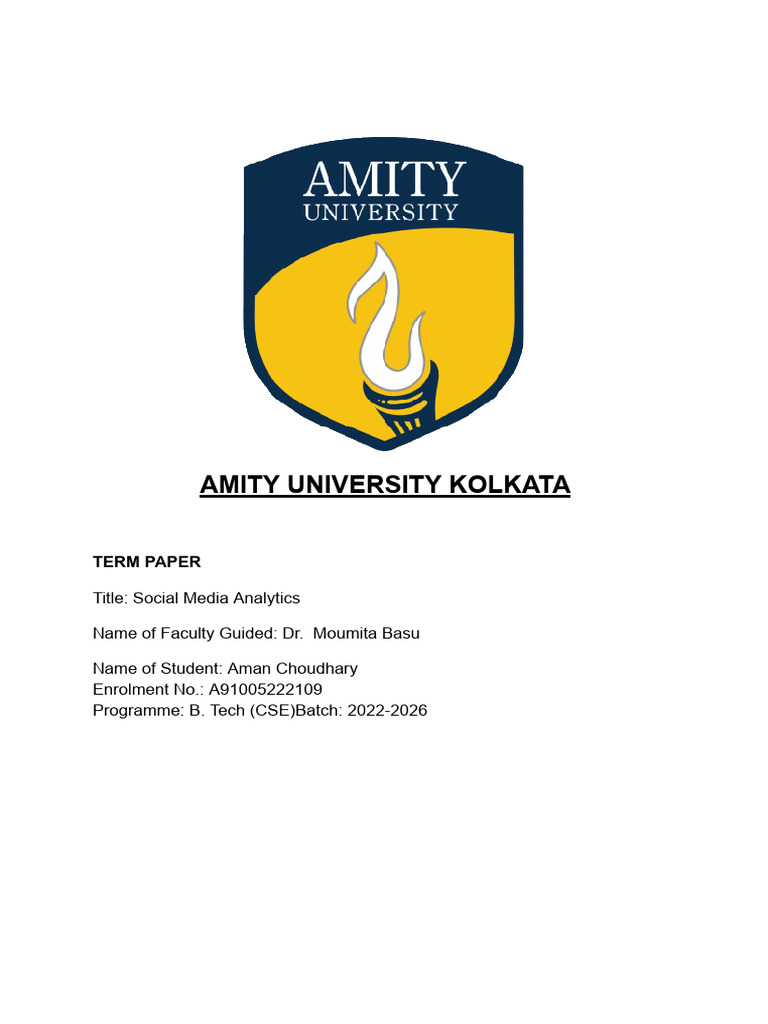 Term Paper Report | PDF | Analytics | Performance Indicator