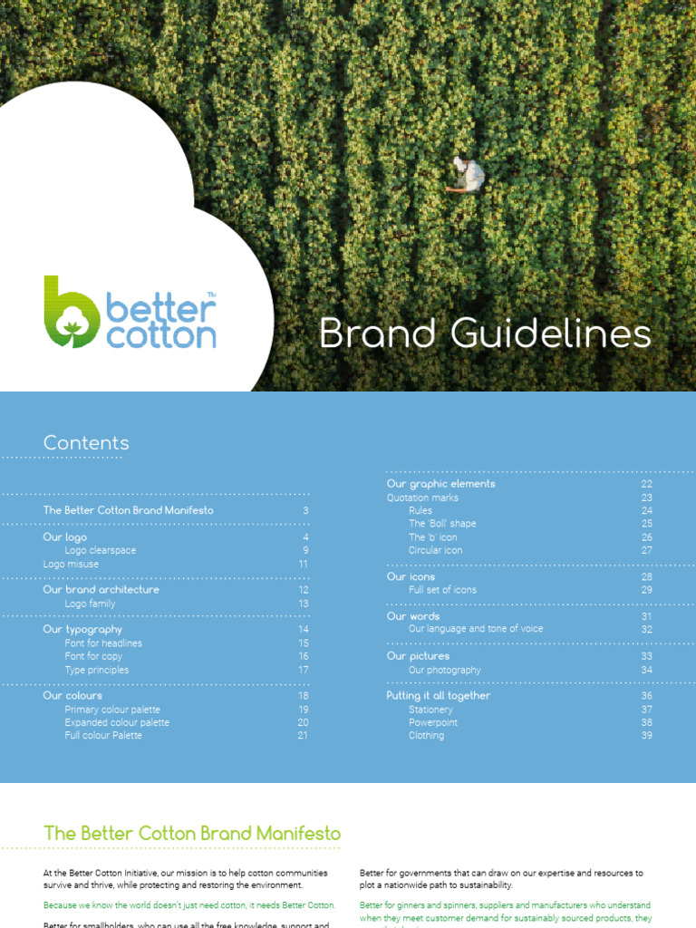 Better Cotton Brand Guidelines | PDF | Text | Writing