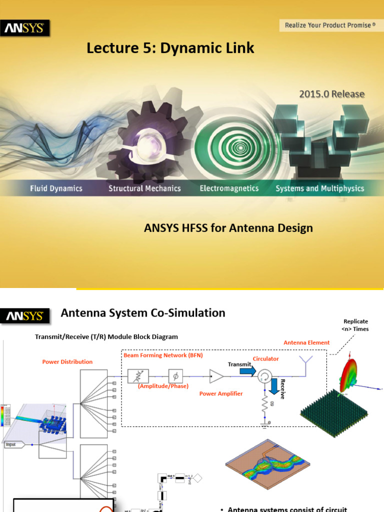 ANSYS HFSS Antenna L05 0 Dynamic Link | PDF | Electrical Network | Filter (Signal Processing)