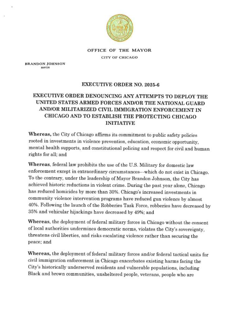 Executive Order 2025-6-0 | PDF