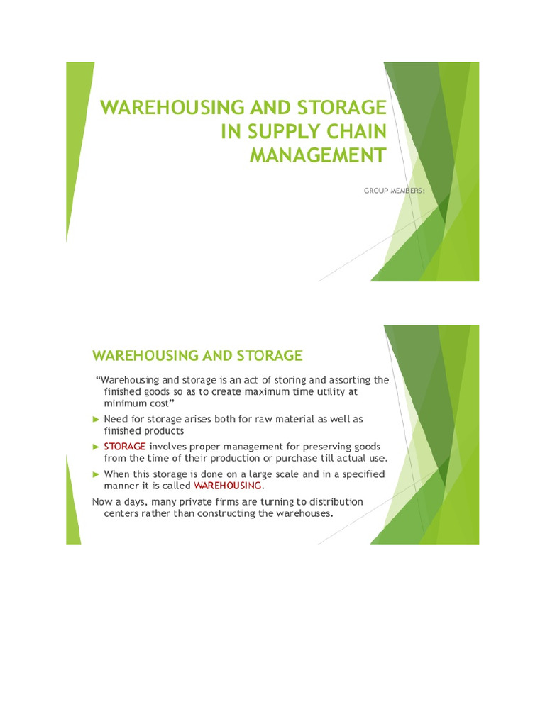 Warehousing & Storage | PDF