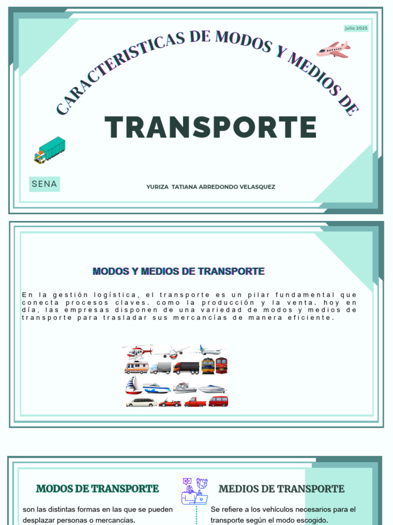 Modos y Medios de Transporte Eficientes | PDF | Transporte | Tren