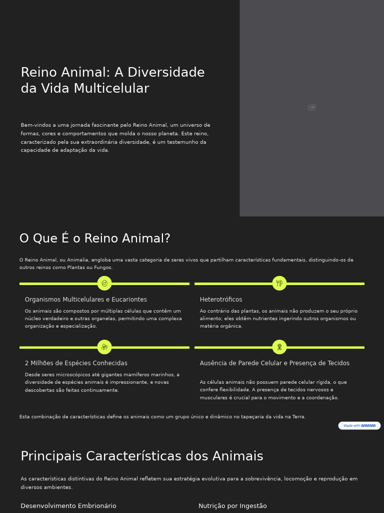 Reino Animal A Diversidade Da Vida Multicelular | PDF | Vertebrados | Vida