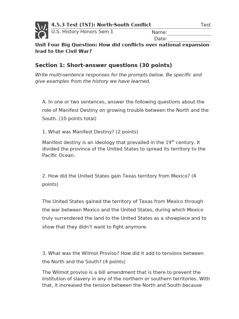 North-South Challenges Post-Civil War | PDF | Southern United States ...