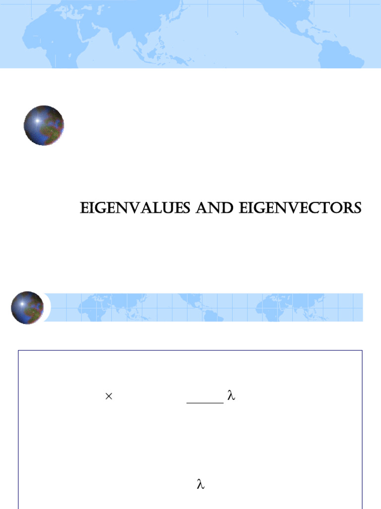 CHAPTER 3 (Eigenvalues and Eigenvectors) | PDF | Eigenvalues And ...