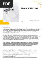 ACT 153 Handout 2.1 Fringe Benefit Tax and Related Topics | PDF ...