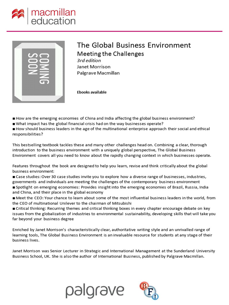 Global Business Environment Insights | PDF | Economies