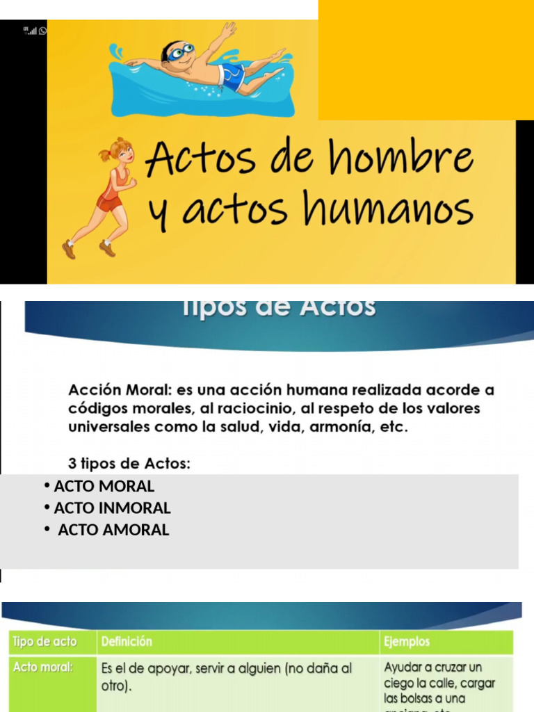 Acto Humano y Acto de Hombre | PDF