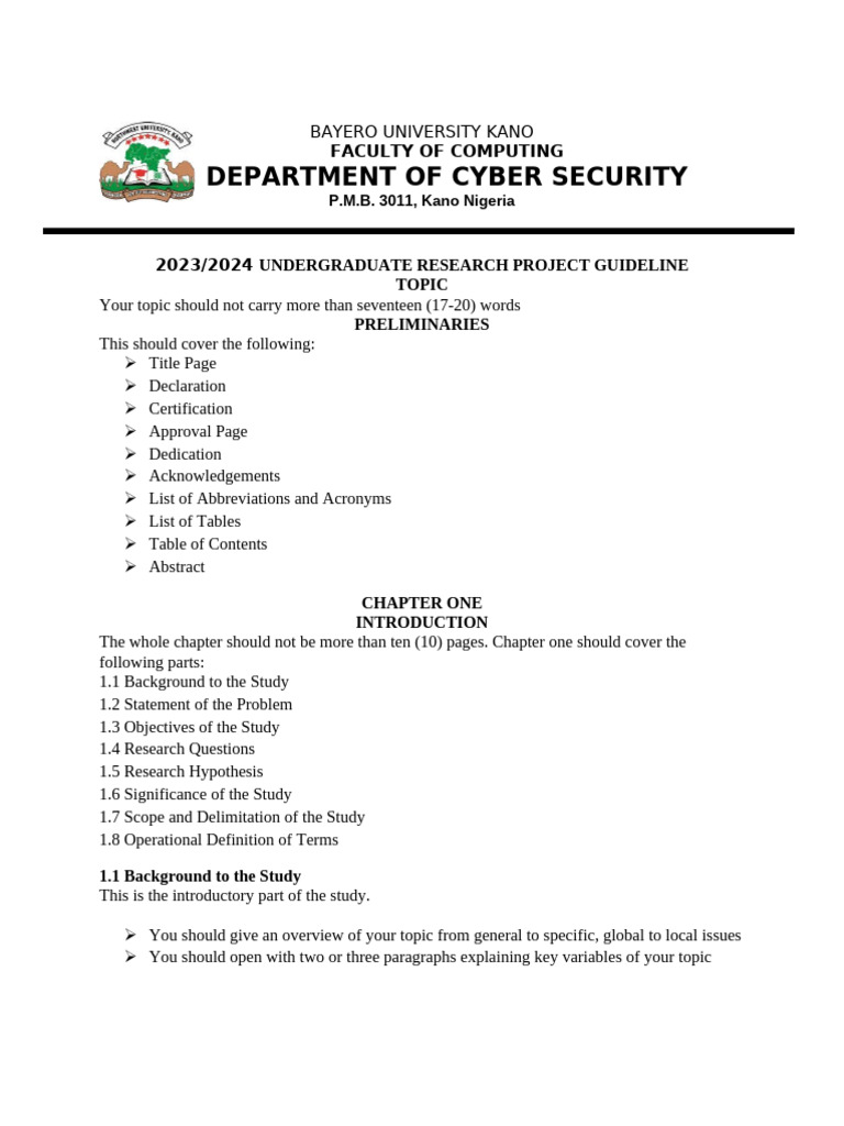Cyber Security Research Project Guidelines | PDF | Theory | Hypothesis