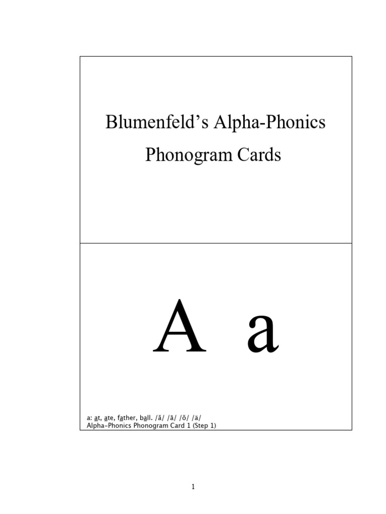 Alpha-Phonics Phonogram Cards PDF | PDF
