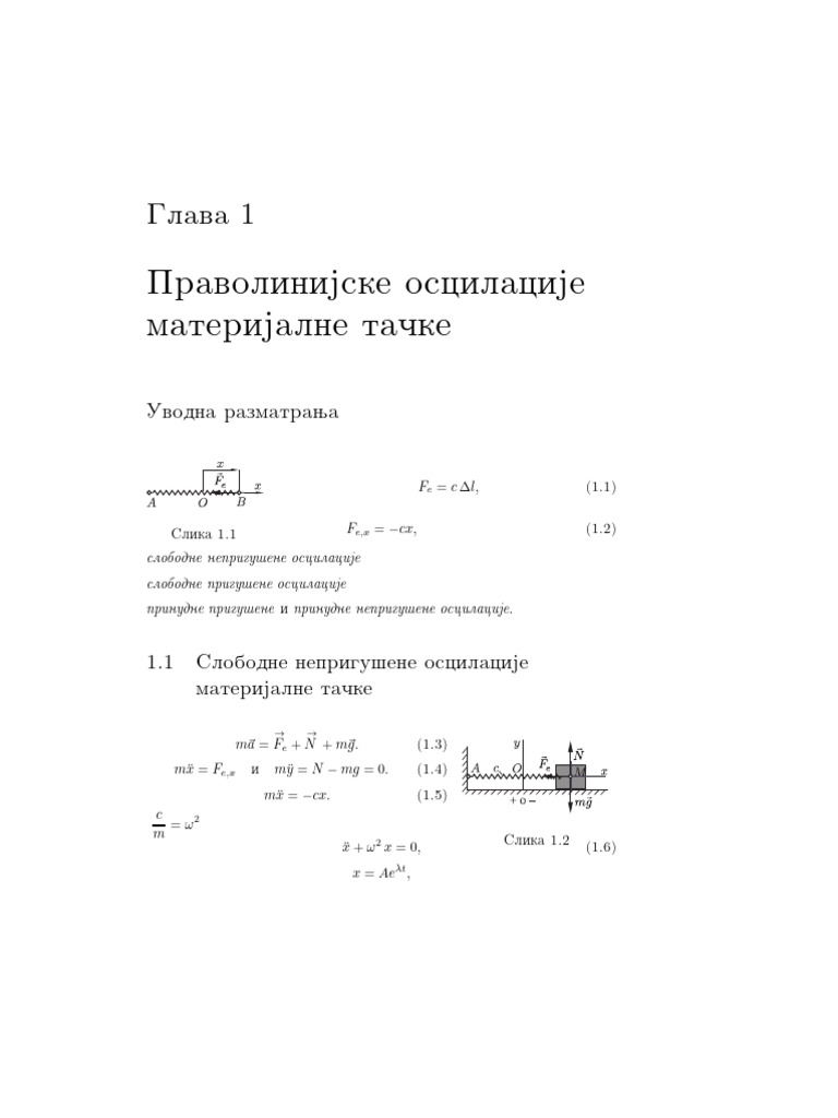 1 Mehanika 3-Oscilacije | PDF