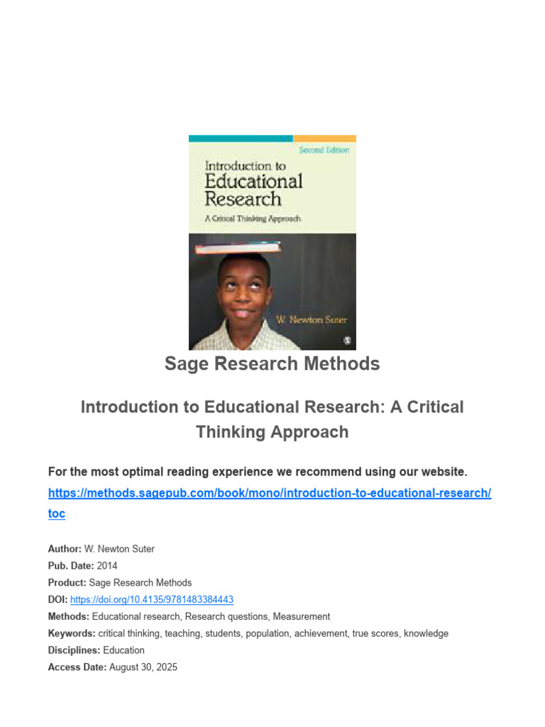 introduction-to-educational-research | PDF | Statistics | Hypothesis