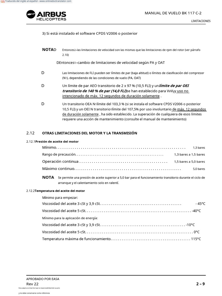 27 - 2.12 Other Engine and Transmission Limitations - En.es | PDF ...