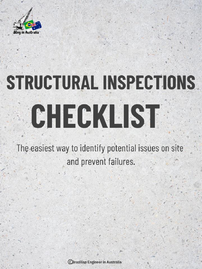 Structural Inspections Checklist Guide | PDF | Framing (Construction ...