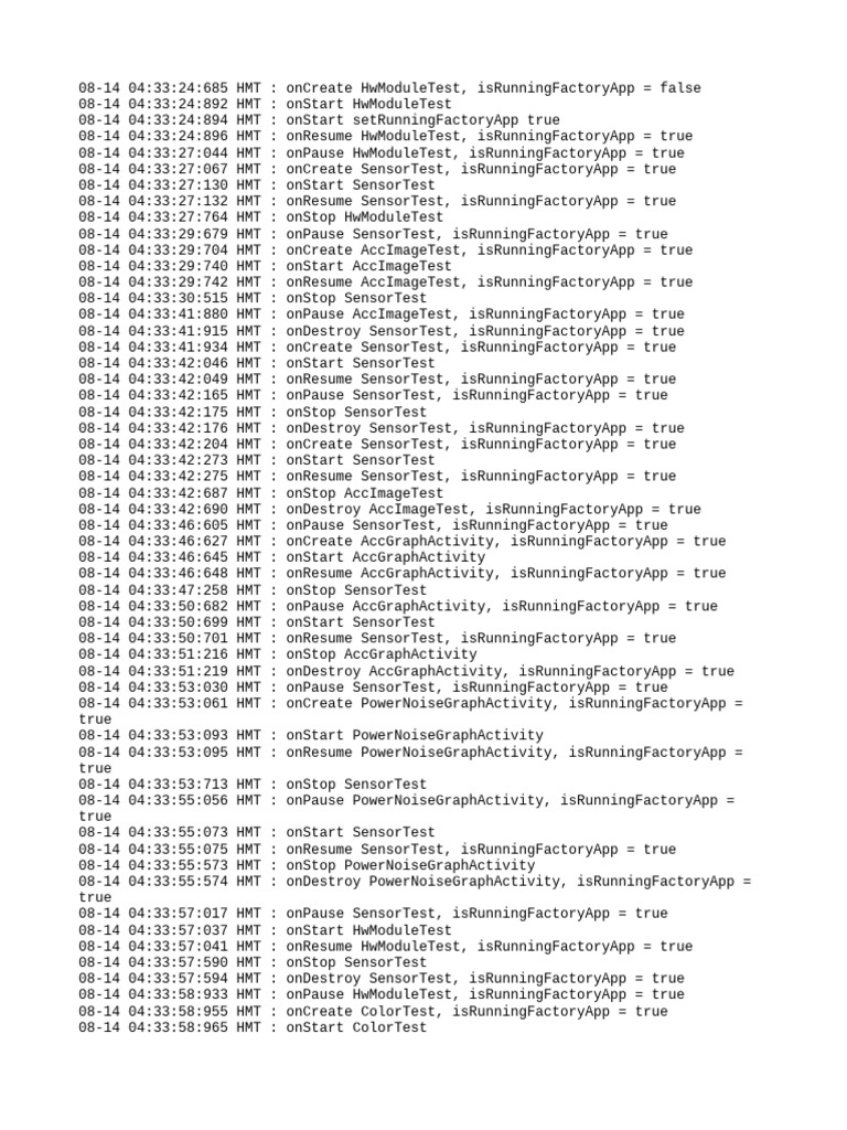 Hardware Module Test Log Analysis | PDF