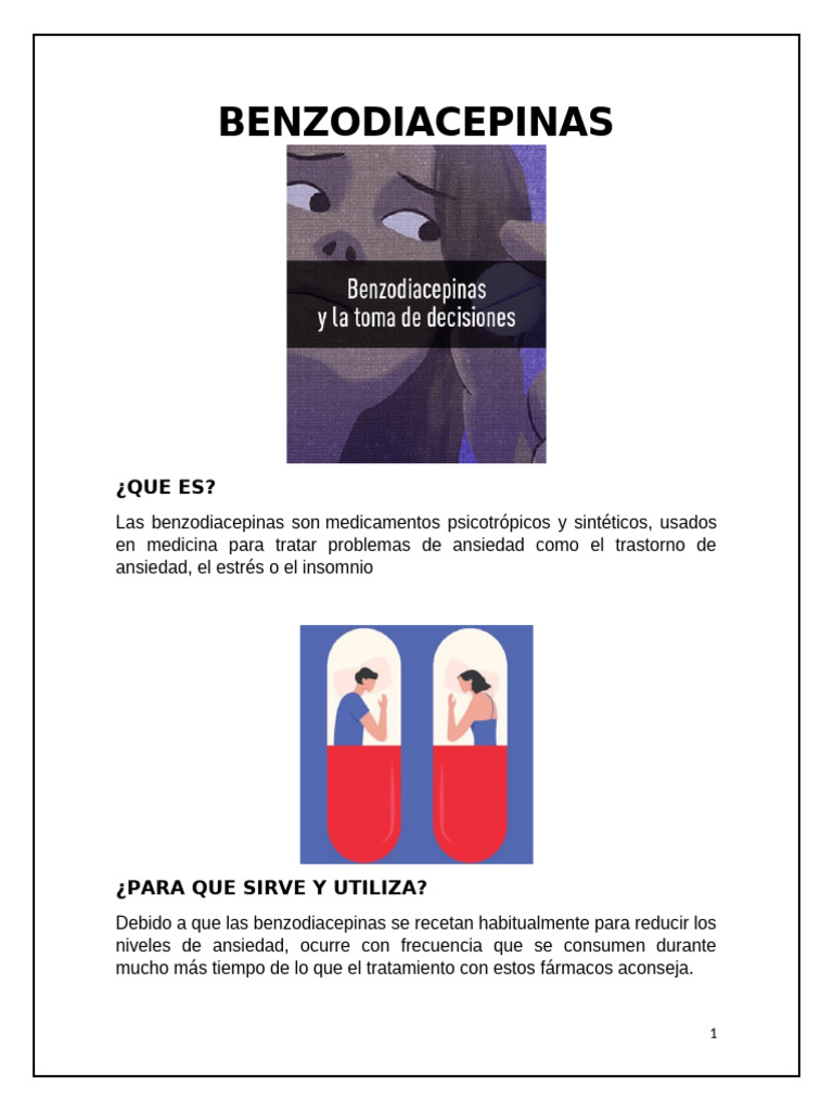 Benzodiacepinas: Usos y Riesgos | PDF | Benzodiazepinas | La ...
