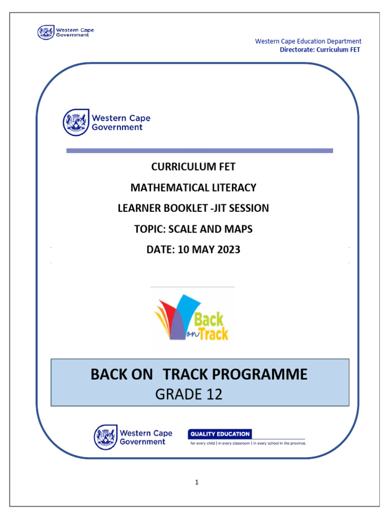 Grade 12 Mathematical Literacy: Maps | PDF | Speed | Map