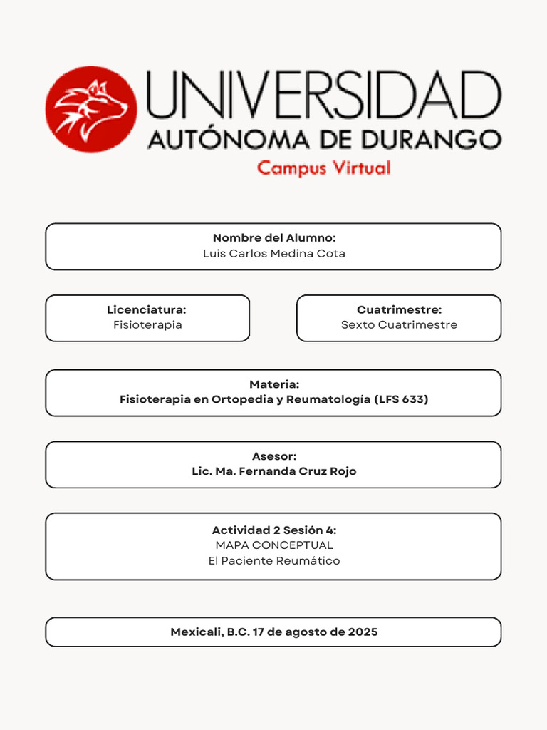 Paciente Reumatico | PDF | Terapia física | Medicina