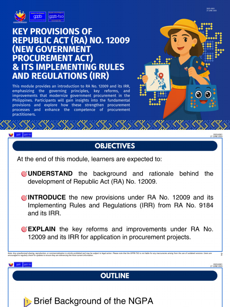 Key Provisions of Ra 12009 and Its Irr | PDF