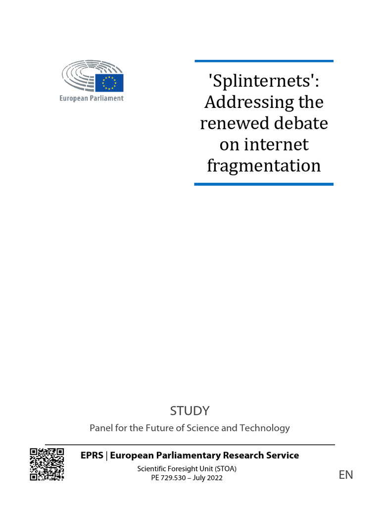 Splinternet EU Report | PDF | World Wide Web | Internet & Web