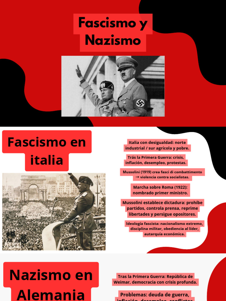Fascismo y Nazismo: Orígenes y Dictaduras | PDF | nazismo | Alemania nazi