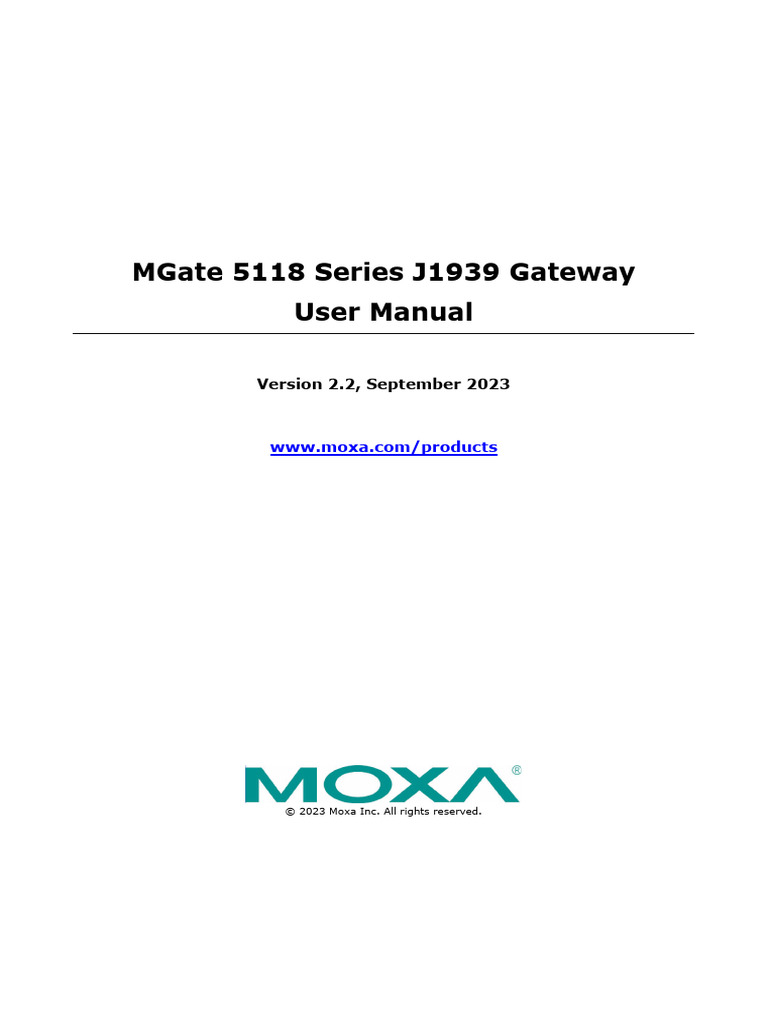 Moxa Mgate 5118 Series Manual v2.2 | PDF | Ip Address | Computer Network