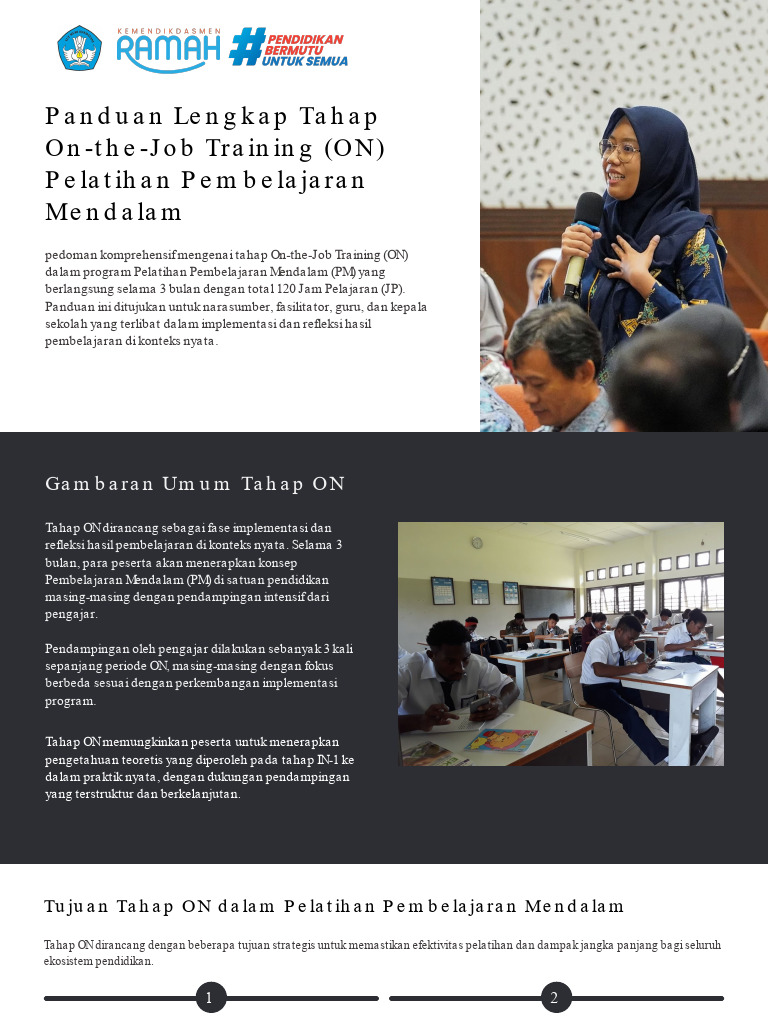 Panduan On-the-Job Training Pembelajaran Mendalam | PDF
