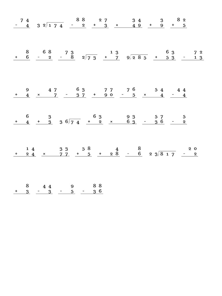 Math Worksheet For Kid Grade 3 | PDF