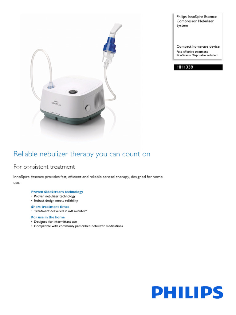 Philips Innospire Essence Nebulizer | PDF