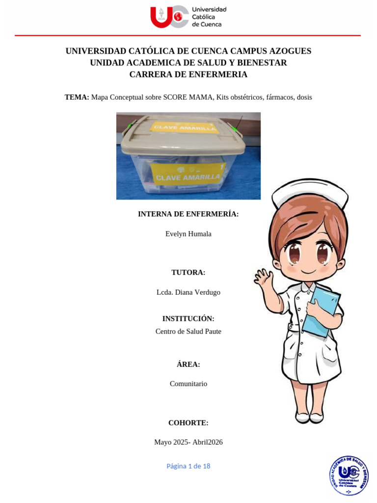 Score Mamá y Clave Amarilla 2025 | PDF | Especialidades Medicas ...