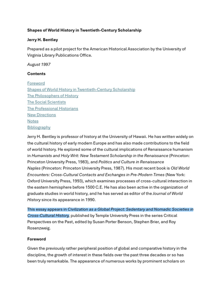 Twentieth-Century World History Insights | PDF | World Systems Theory ...