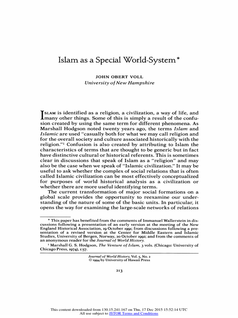 Understanding Islam as a World-System | PDF | World Systems Theory | Sufism