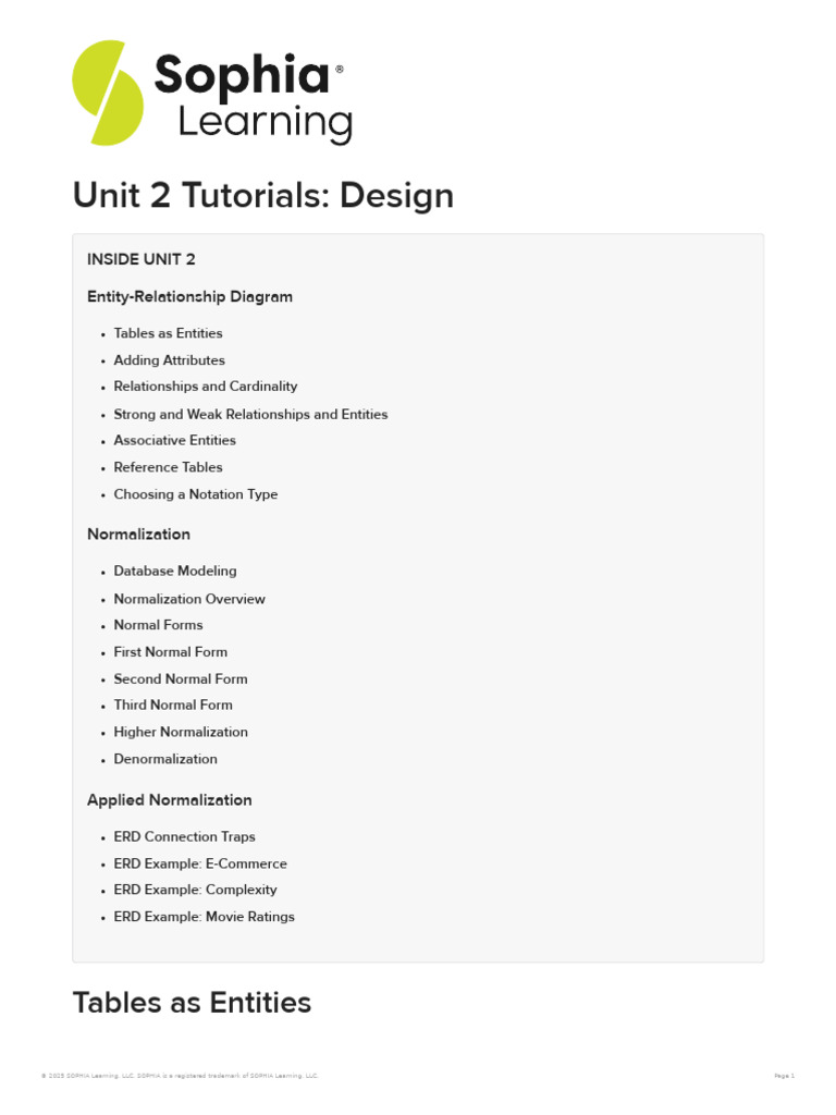 Unit 2 Tutorials Design | PDF | Databases | Data Management
