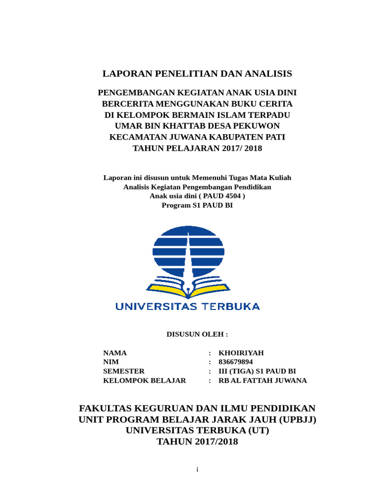Pengembangan Bercerita PAUD di Juwana | PDF