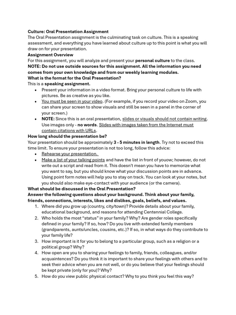 Culture Oral Presentation | PDF | Psychology | Psychological Concepts