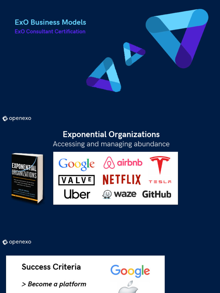 Week 1 ExO Business Models PDF | PDF