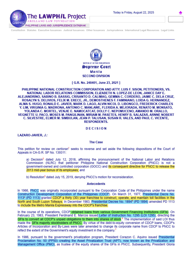 PNCC vs NLRC: Mid-Year Bonus Dispute | PDF | Appeal | Labour Law