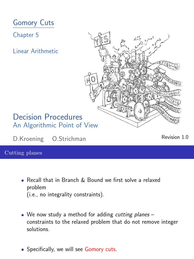 Gomory Cuts: Linear Arithmetic | PDF | Linear Programming | Algorithms