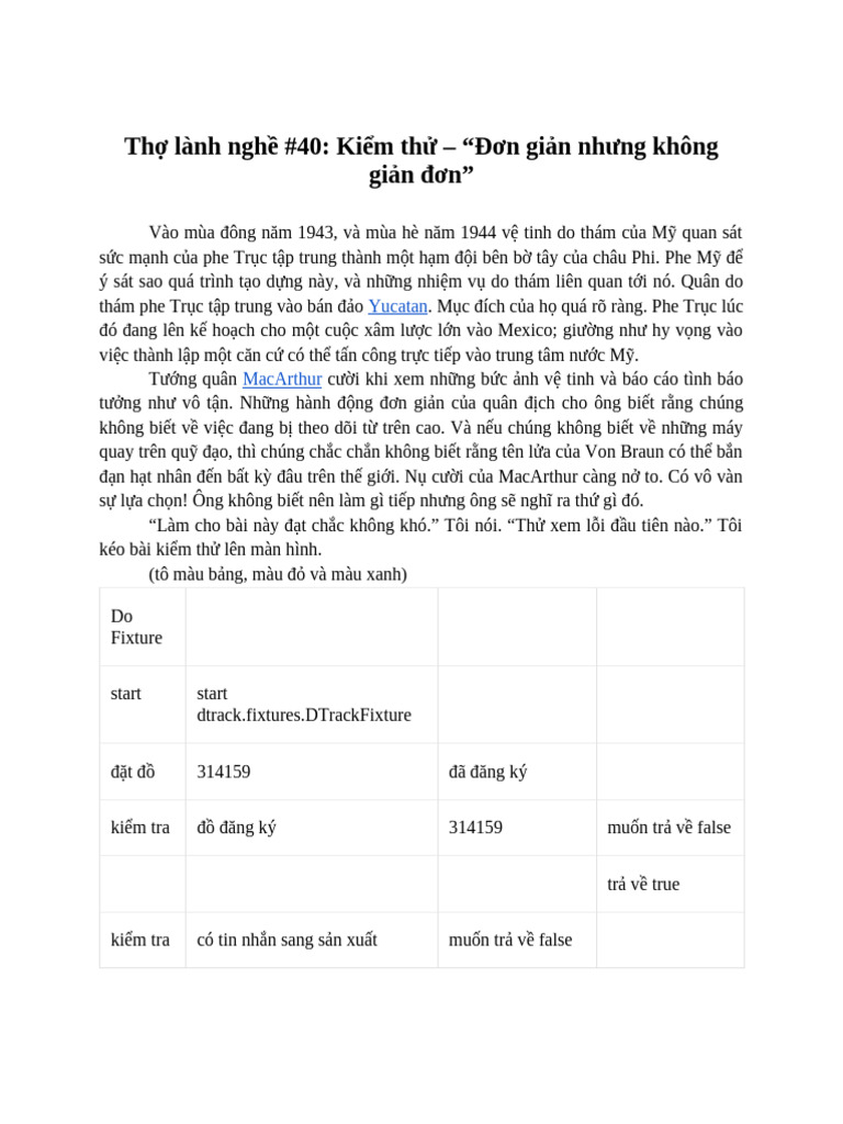 Thợ lành nghề #40 - Kiểm thử - "Đơn giản nhưng không giản đơn" | PDF