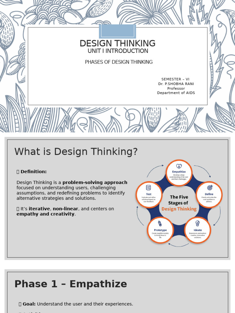 Understanding Design Thinking Phases | PDF